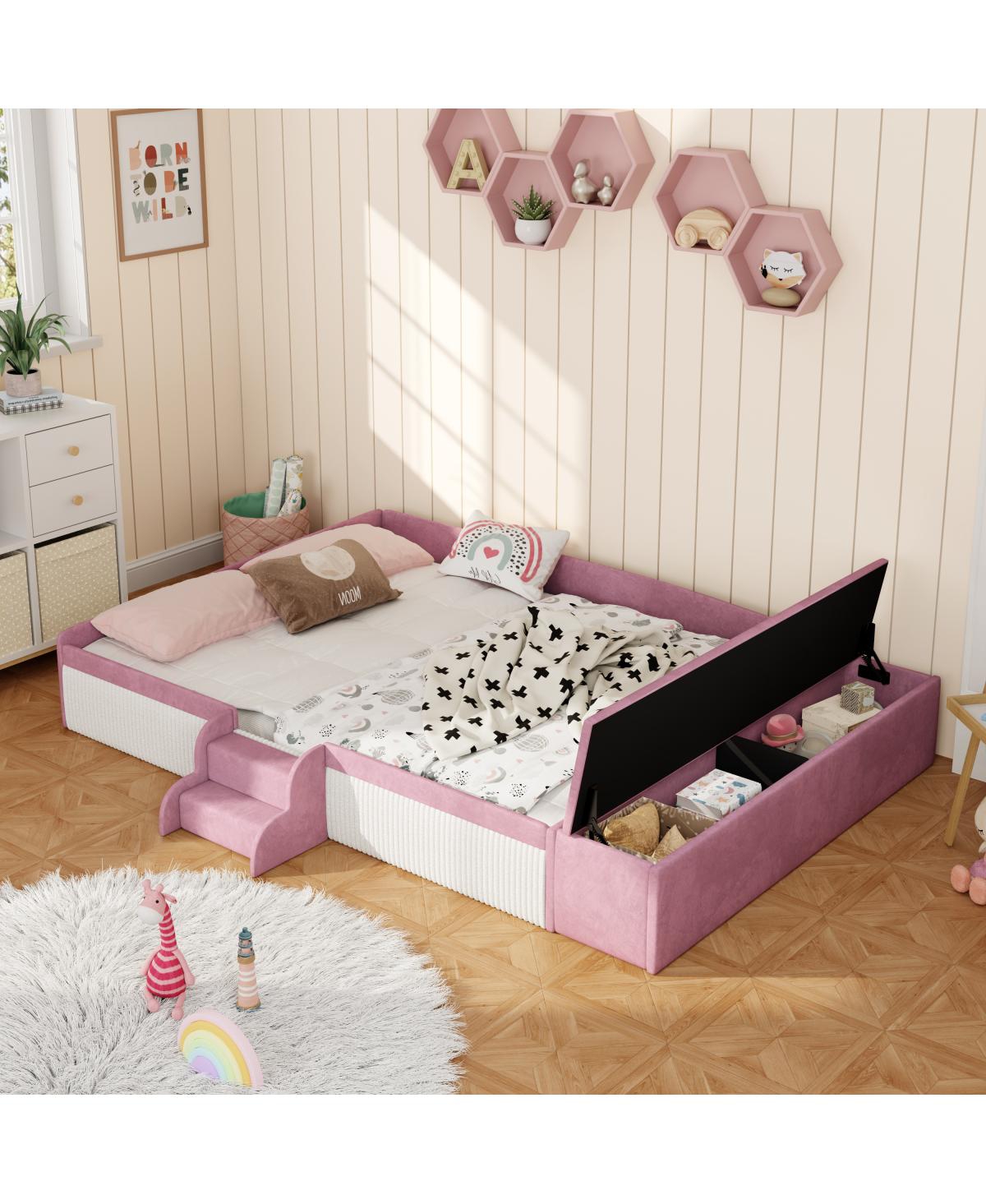 Click here for Streamdale Furniture Queen Velvet Daybed with Stai... prices