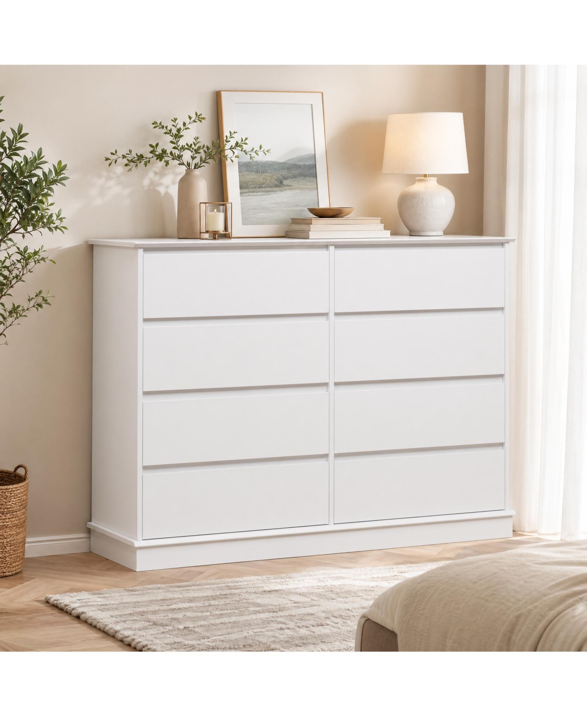 Click here for homfan Engineered Wood Dresser with Smooth-Glide F... prices