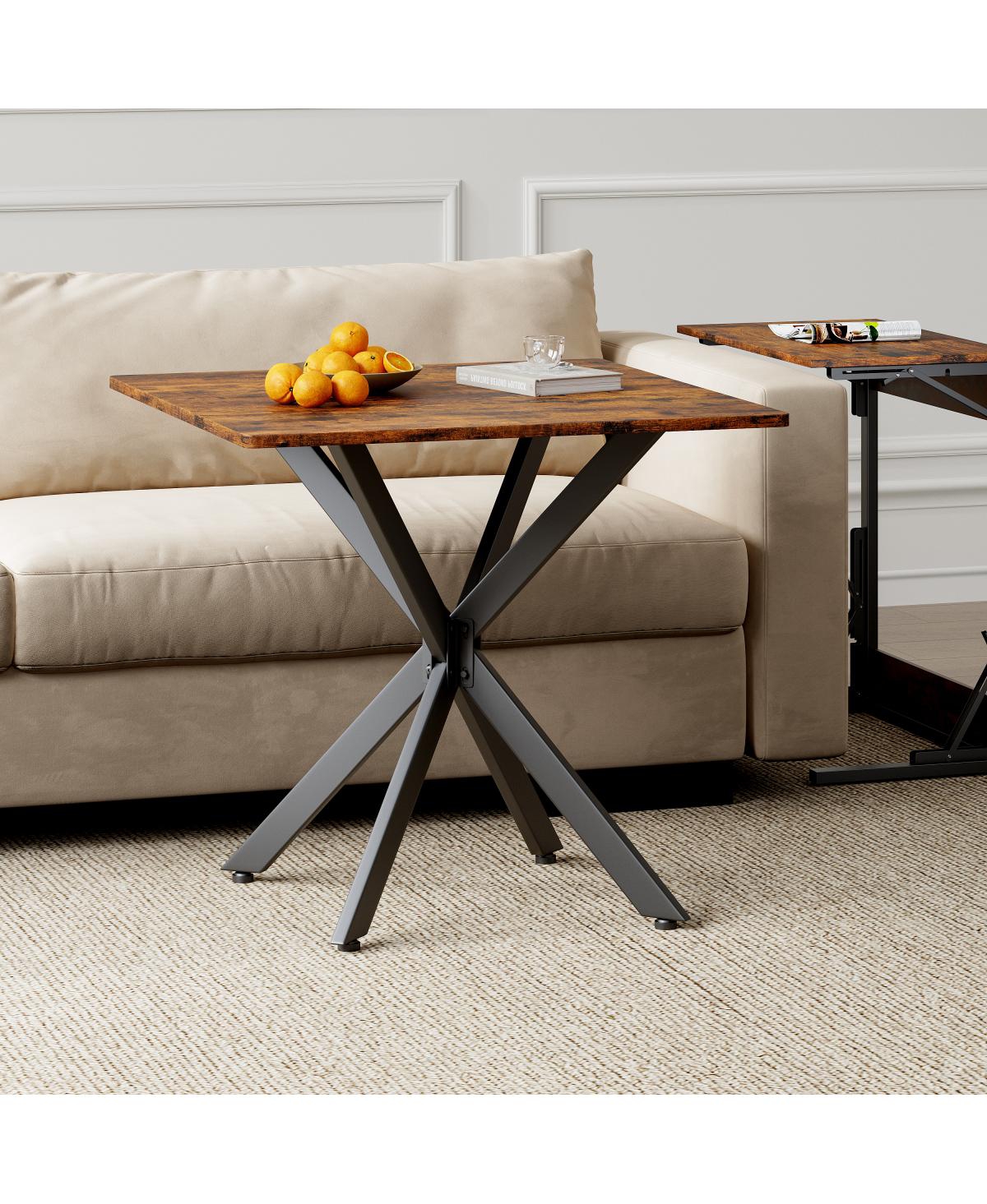 Click here for Streamdale Furniture Rustic Square X-Frame Side Ta... prices