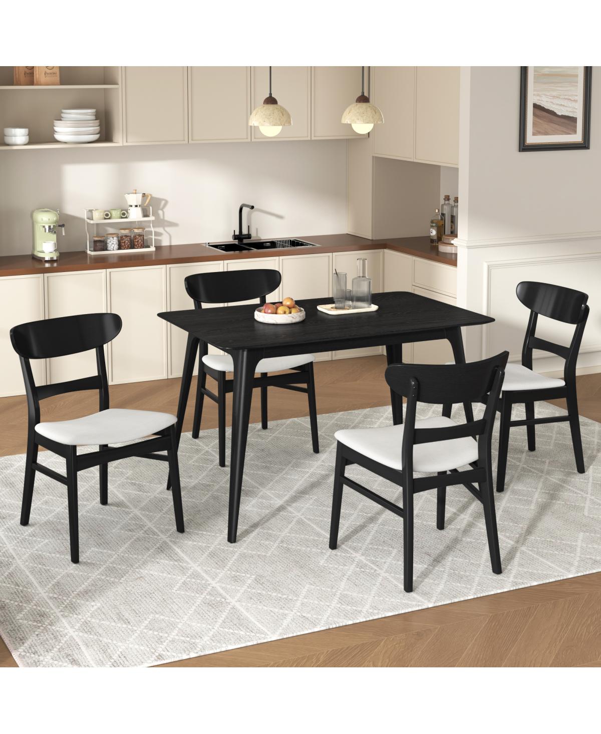 Click here for Streamdale Furniture Mid-Century Rubberwood 5-Piec... prices