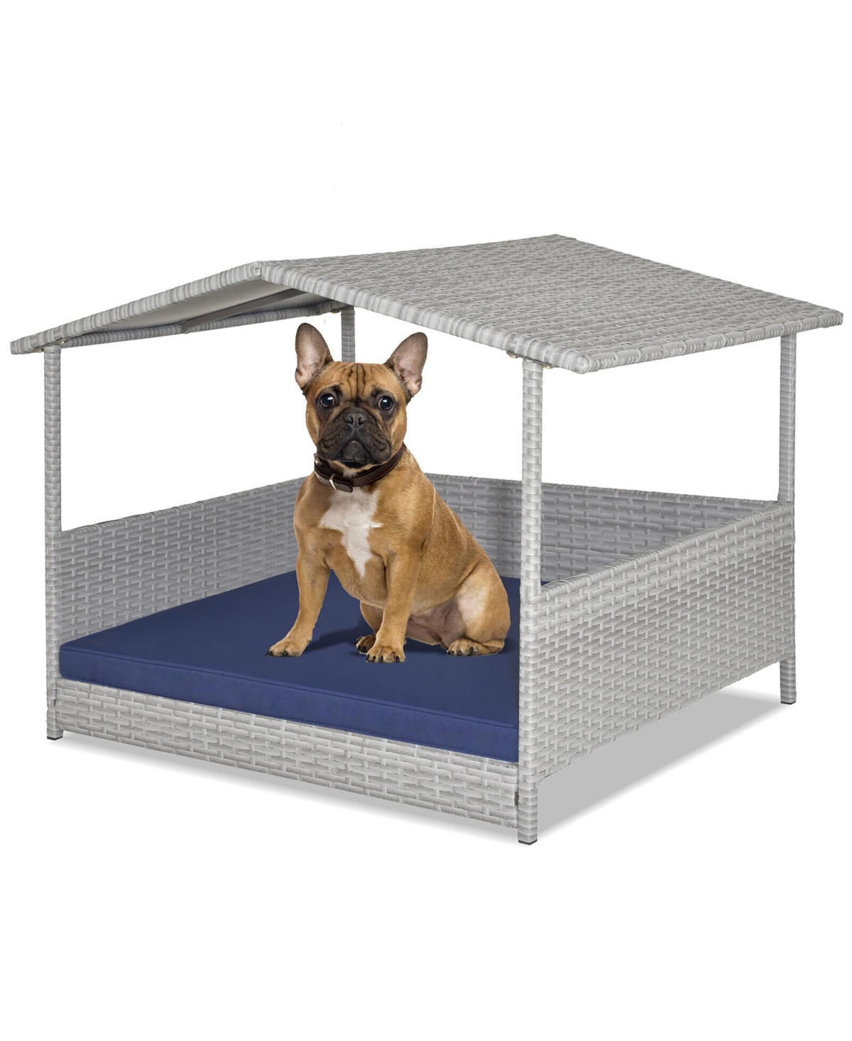Click here for Gymax Wicker Dog House Weather-Resistant Raised Ra... prices