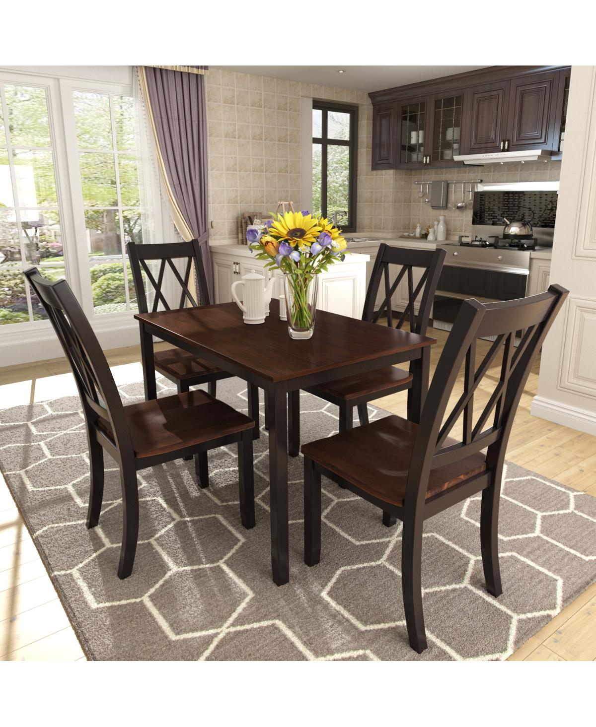 Click here for Streamdale Furniture 5-Piece Dining Table Set - Bl... prices