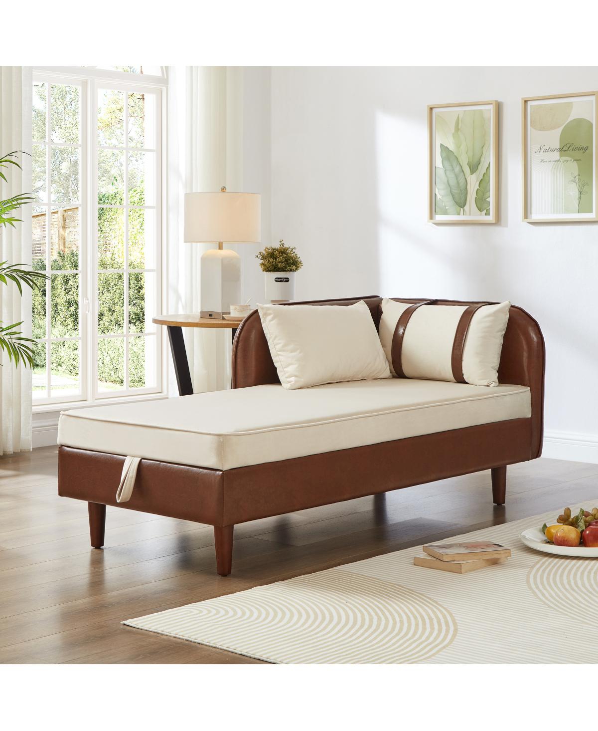 Click here for Streamdale Furniture 65 Storage Chaise Lounge Sofa... prices
