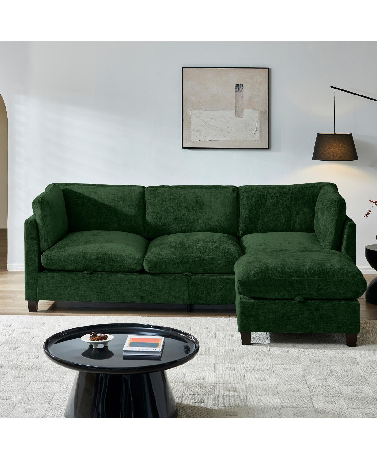 Click here for Streamdale Furniture Chenille 96.5 Sectional Sofa... prices