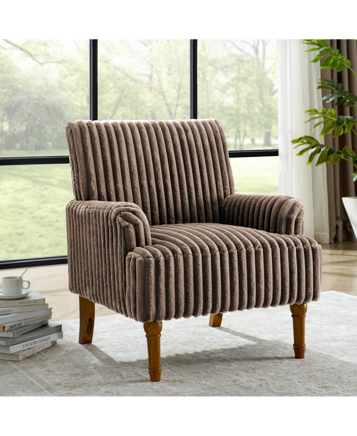 Click here for Streamdale Furniture Corduroy Accent Chair with Wo... prices