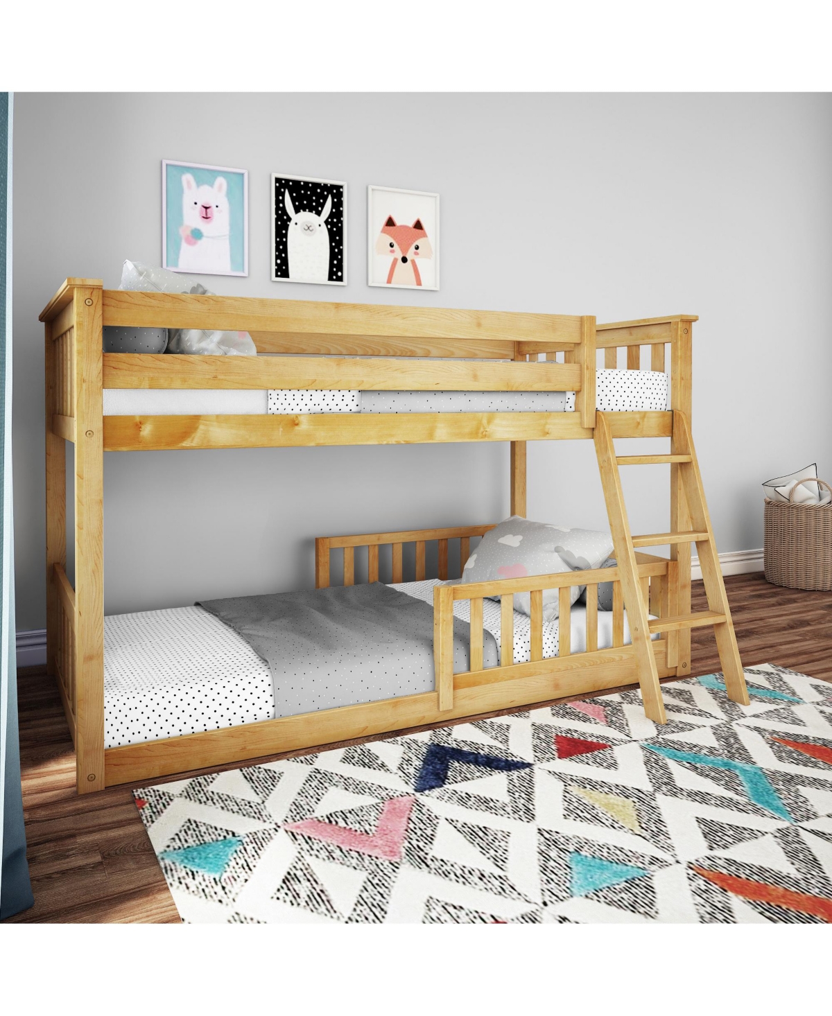 Click here for Max & Lily Twin over Twin Low Bunk with Single Gua... prices