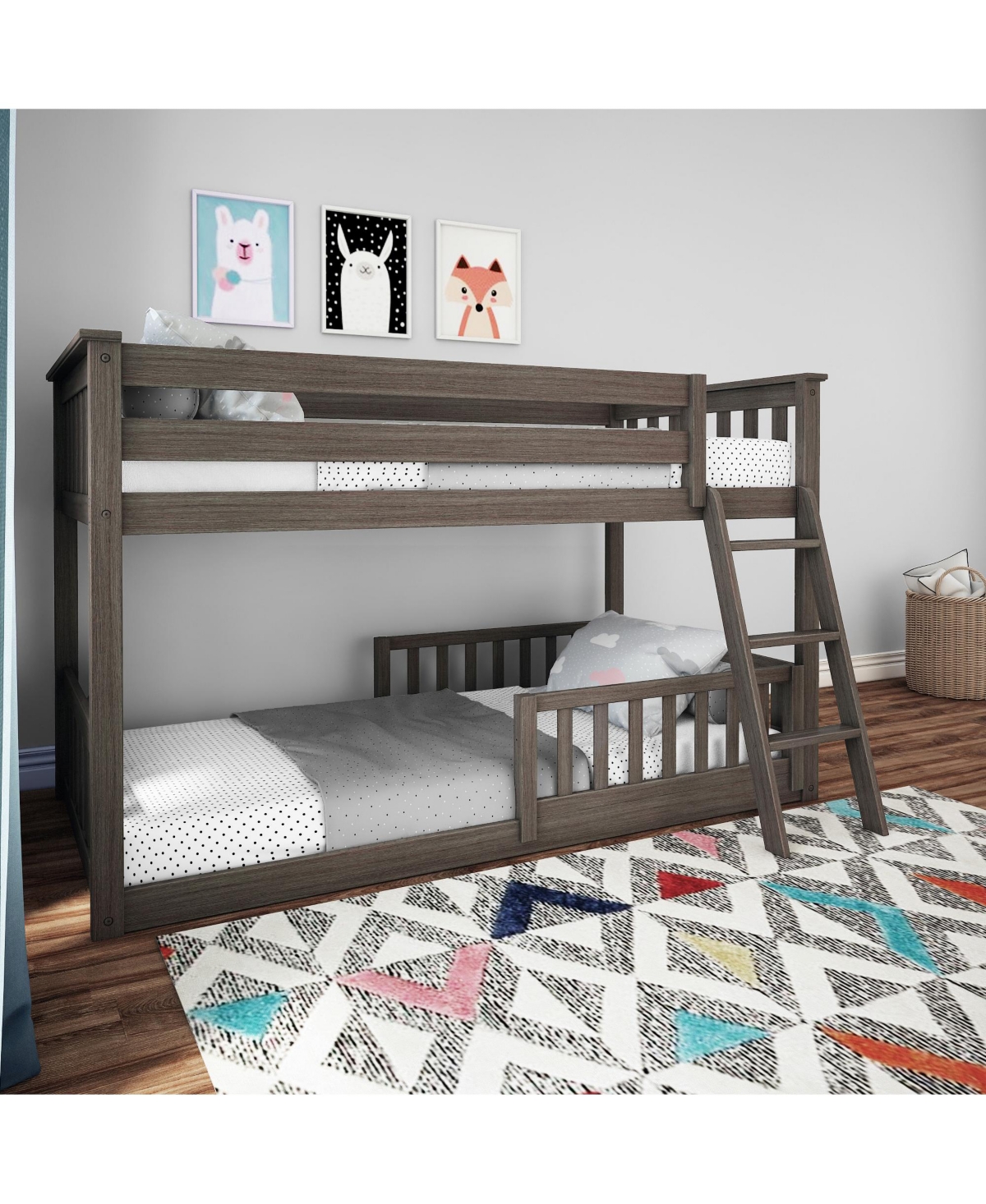 Click here for Max & Lily Twin over Twin Low Bunk with Single Gua... prices