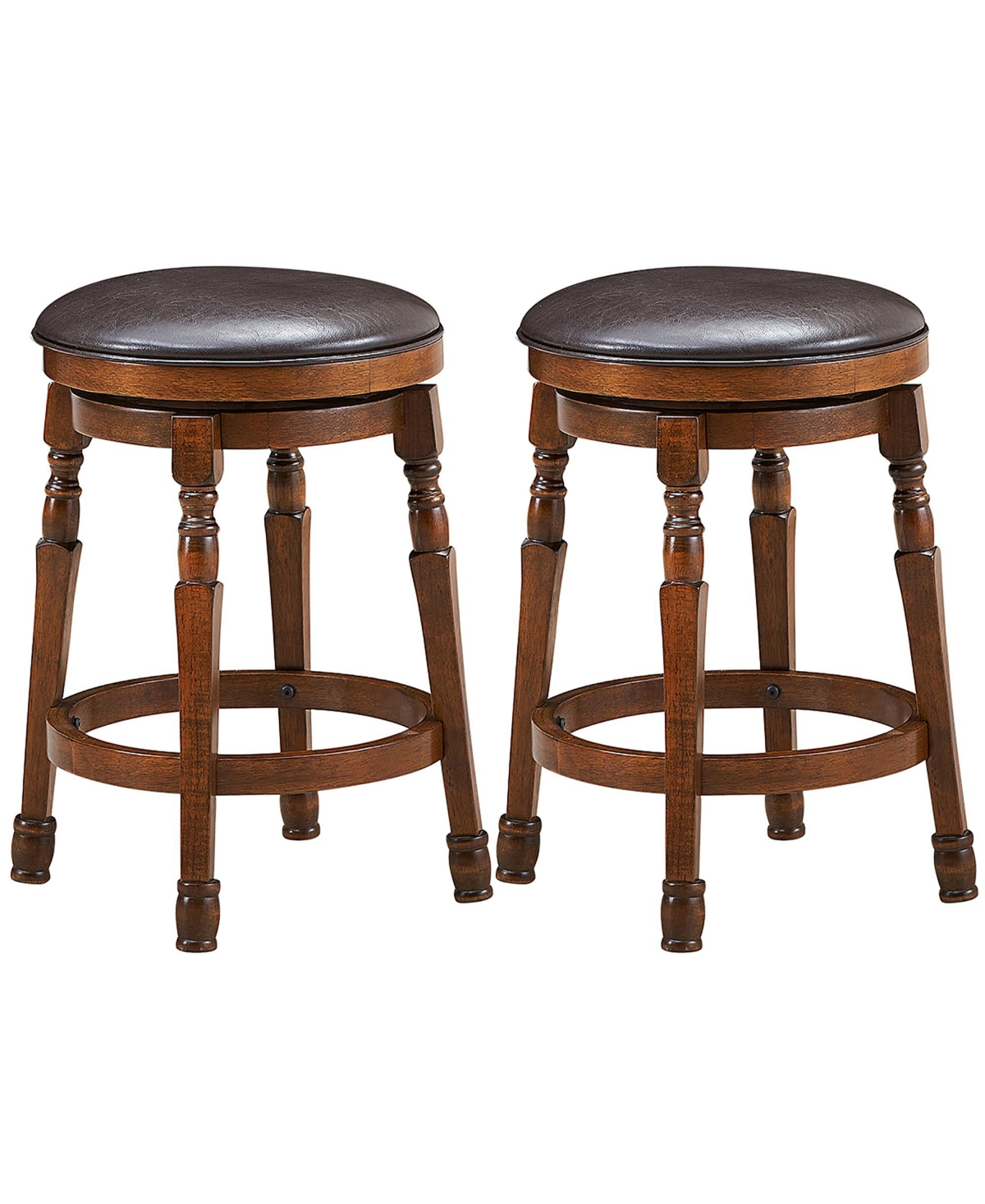 Click here for Costway Set of 2 24 Inches Swivel Bar Stool Leathe... prices