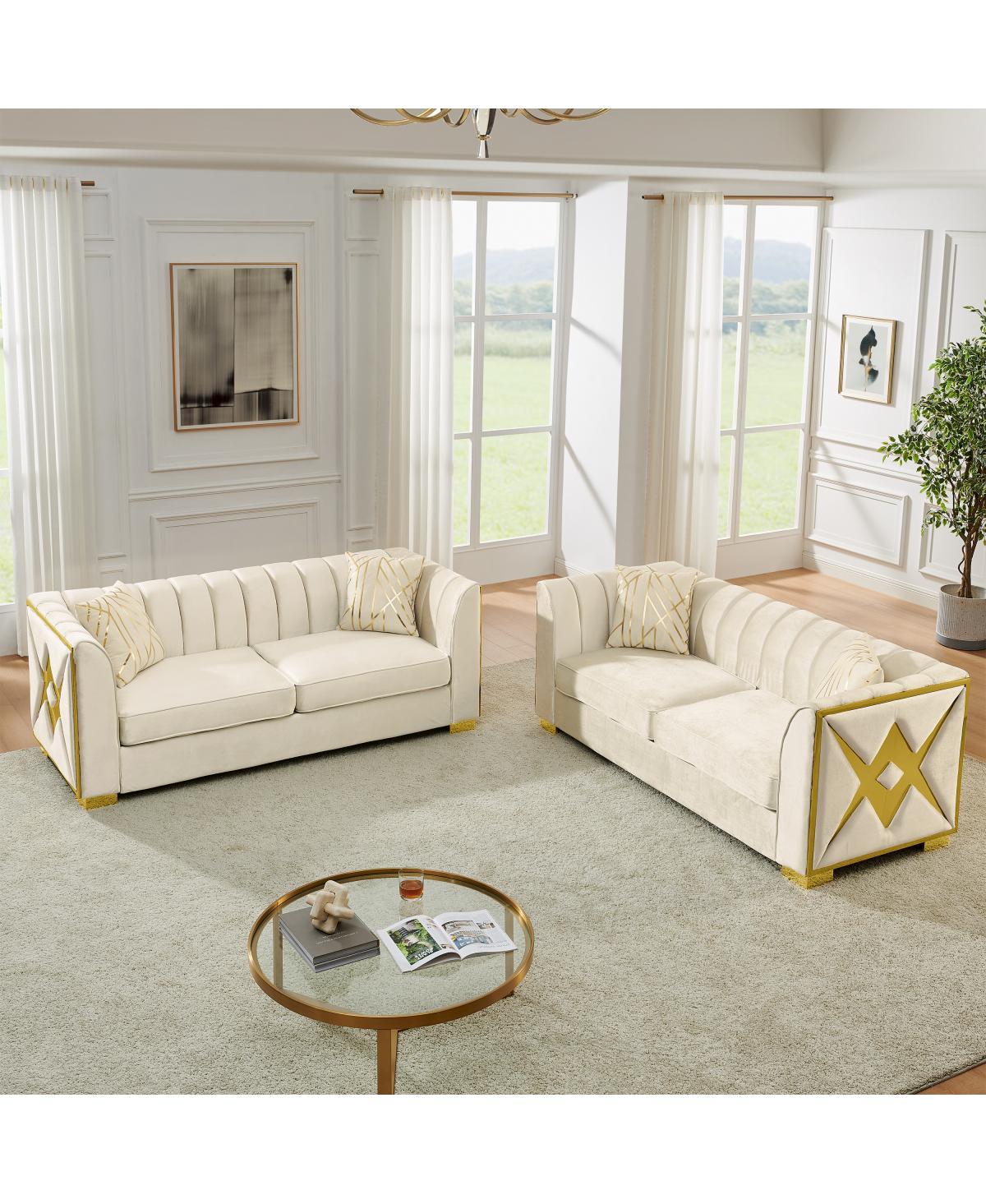 Click here for Streamdale Furniture Luxurious Velvet Sofa with Ge... prices