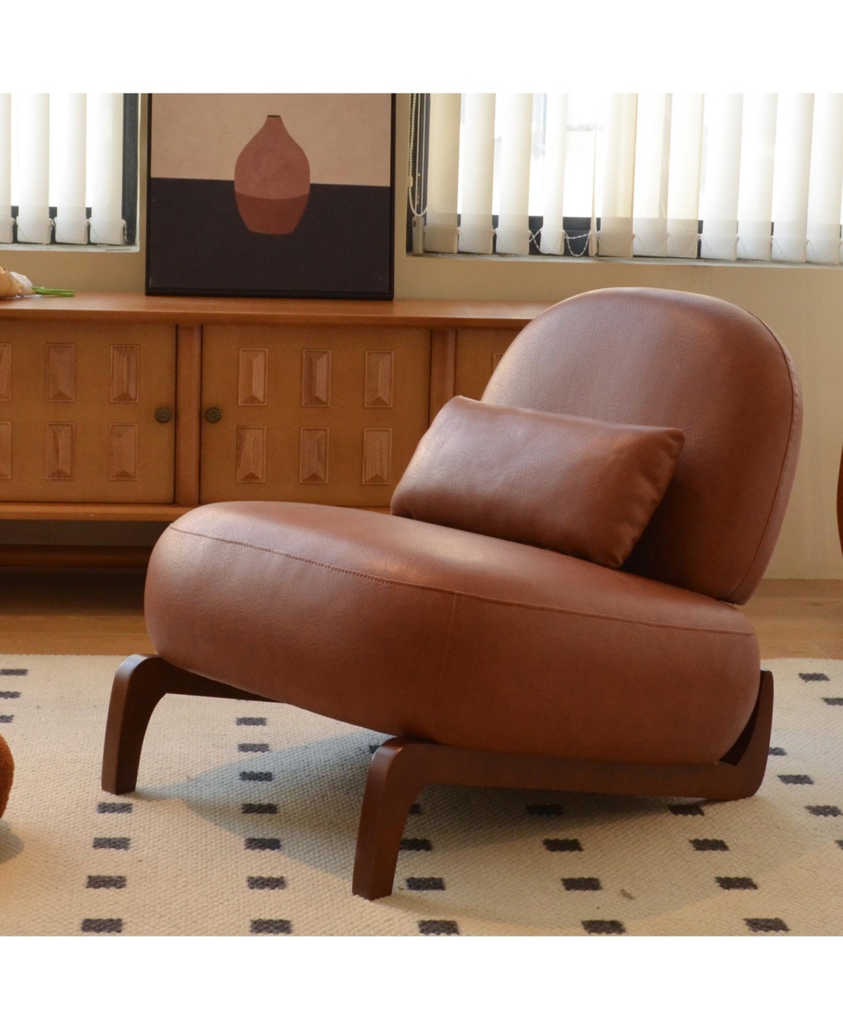 Click here for Rainsken Pu Leather Accent Chair  Comfy Reading Ch... prices
