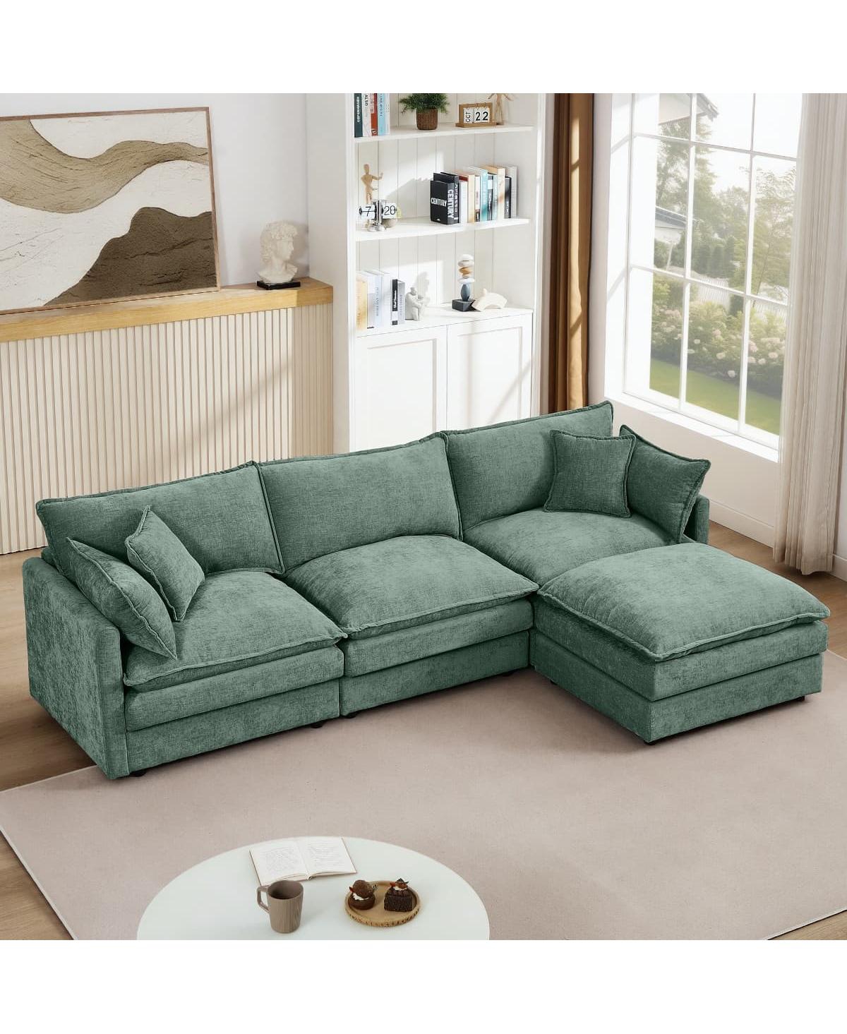 Click here for Maison Boucle Chenille Modular Sectional Sofa Couc... prices
