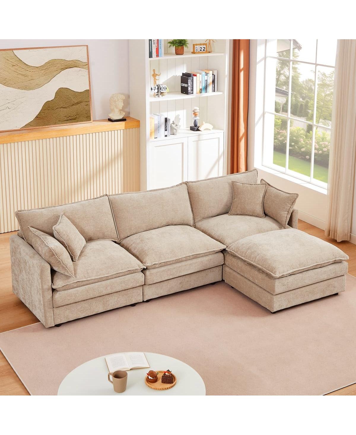 Click here for Maison Boucle Chenille Modular Sectional Sofa Couc... prices