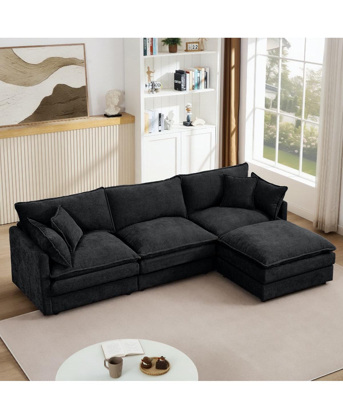 Click here for Maison Boucle Chenille Modular Sectional Sofa Couc... prices