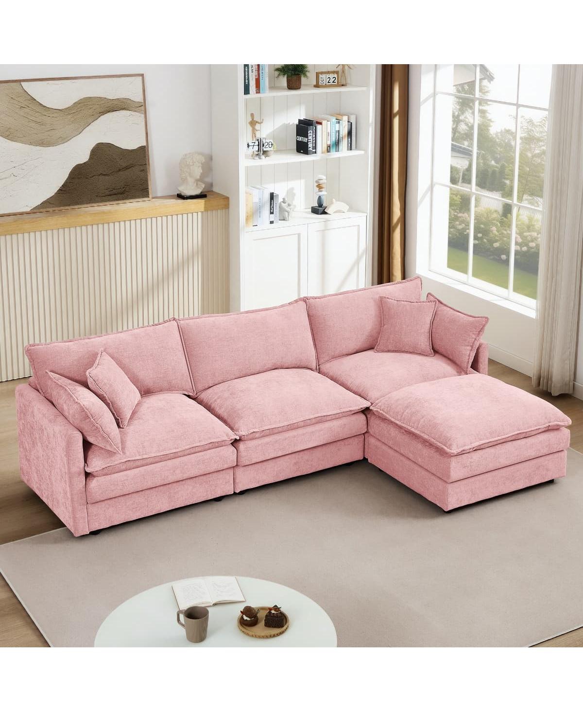 Click here for Maison Boucle Chenille Modular Sectional Sofa Couc... prices