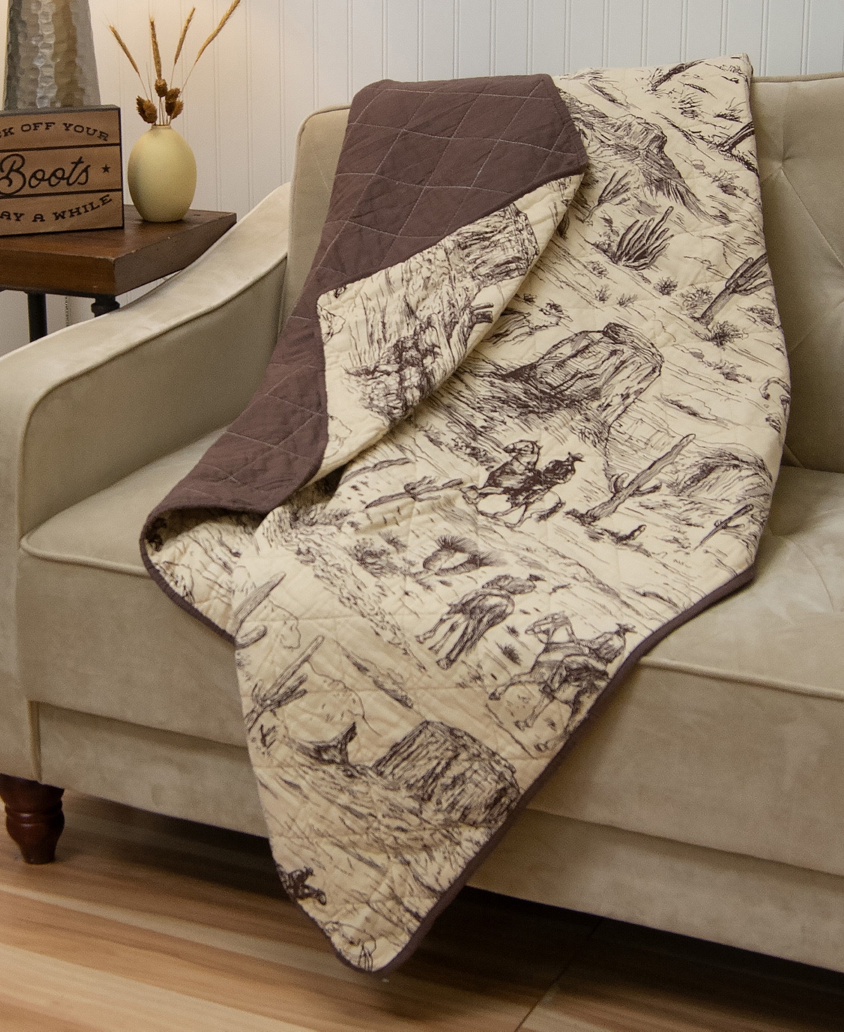 Click here for Donna Sharp Cowboy Cotton Reversible Throw  50 x 6... prices