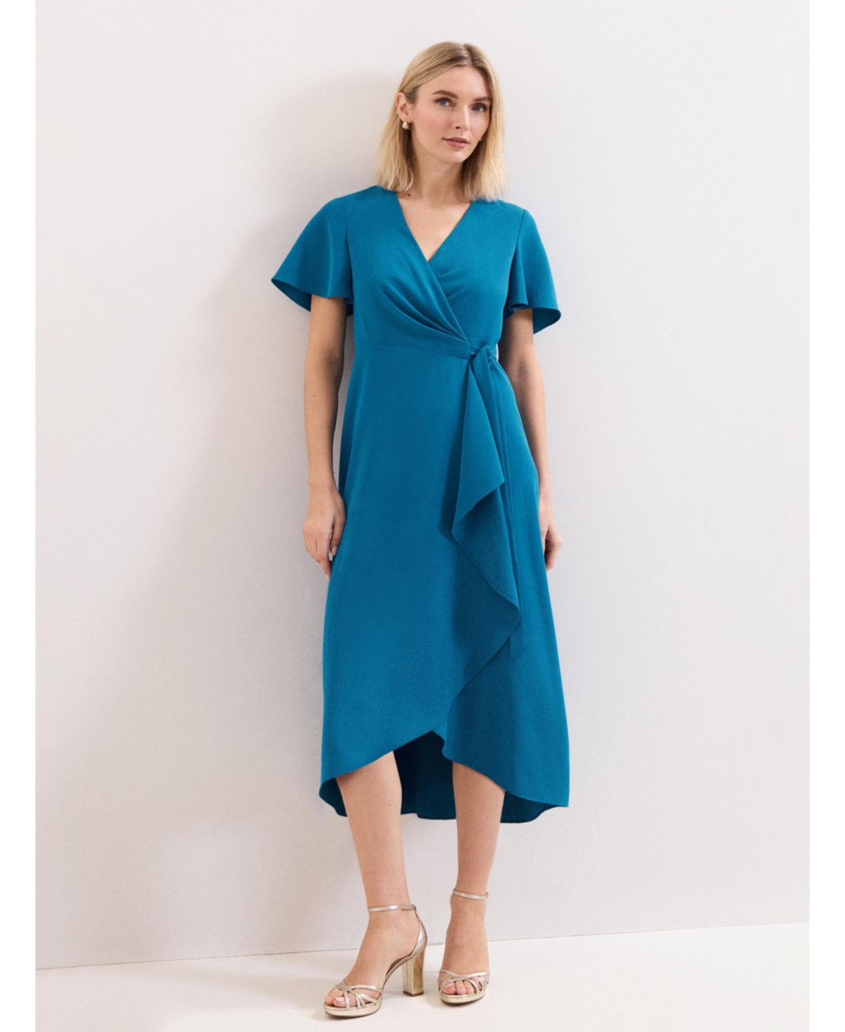 Click here for Phase Eight Womens Julissa Wrap Midi Dress - Blue prices
