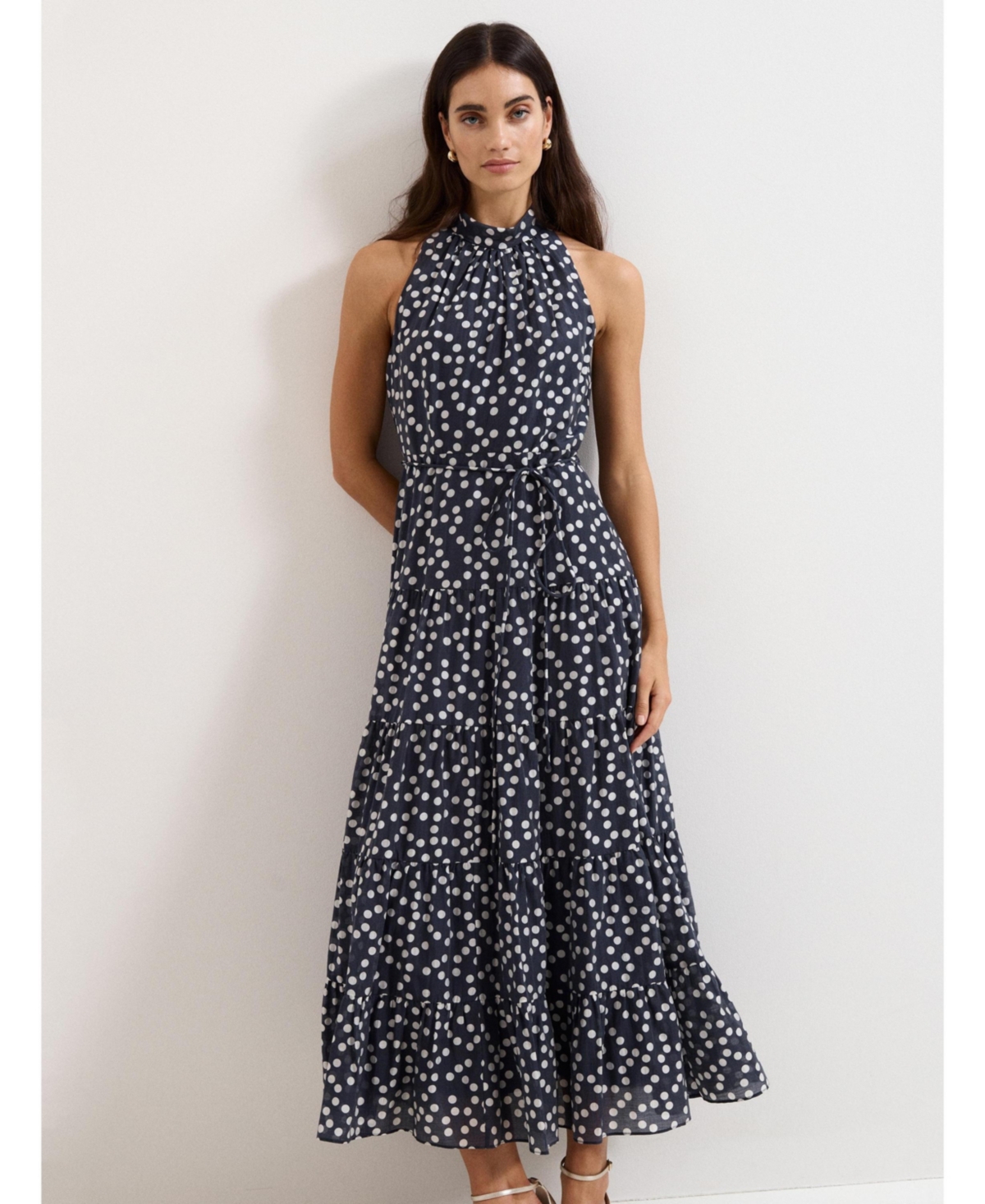 Click here for Phase Eight Womens Nita Navy Spot Maxi - Navy prices