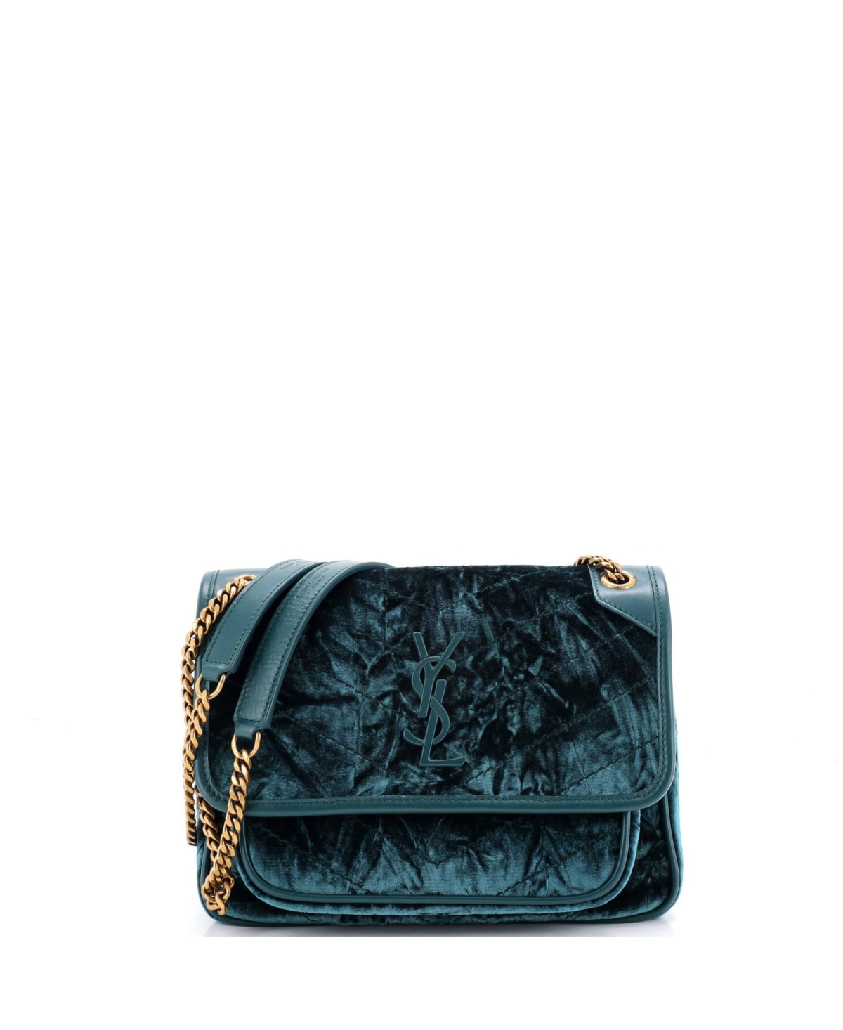 Click here for Pre-Owned Saint Laurent Baby Niki Chain Flap Bag M... prices
