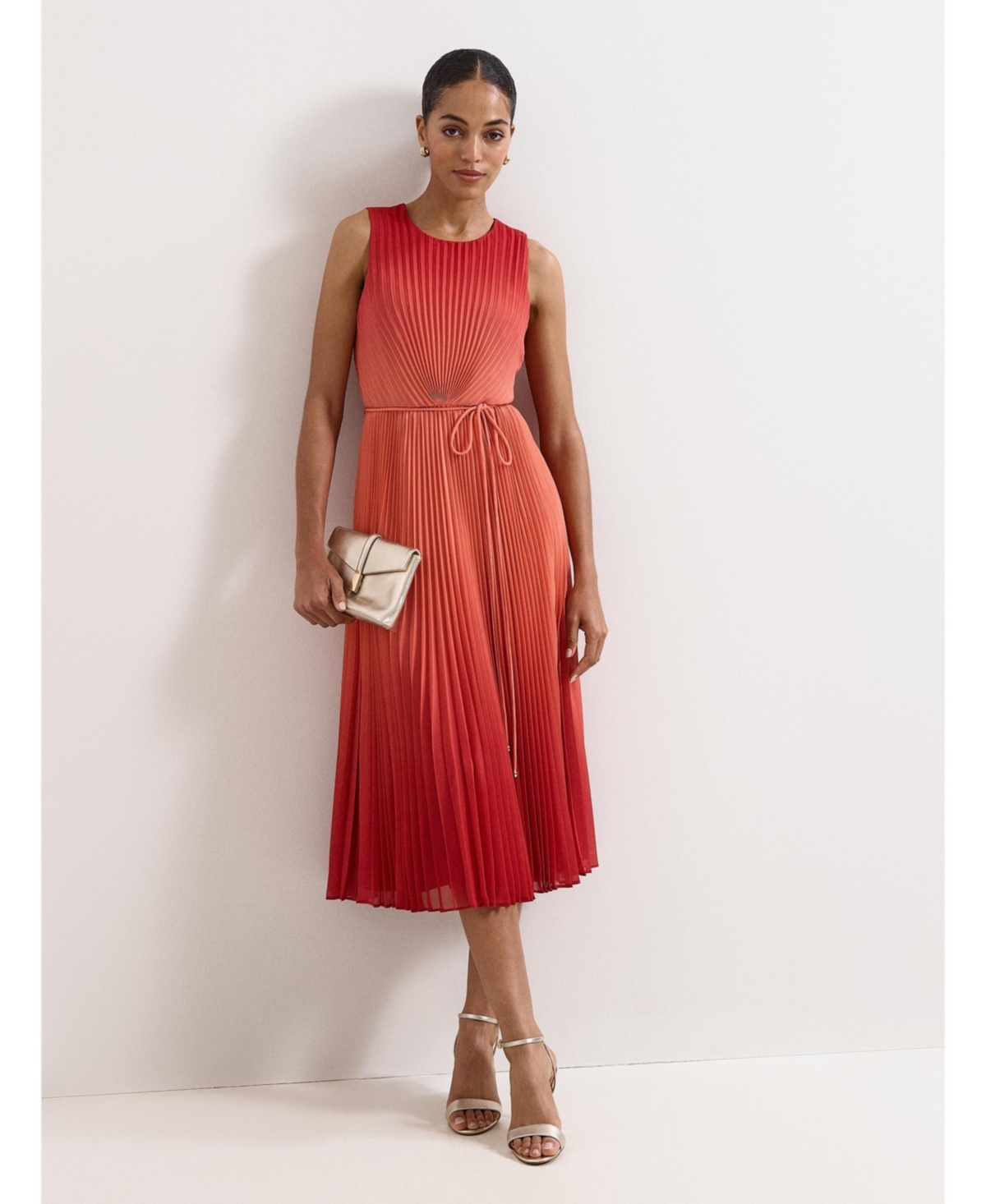 Click here for Phase Eight Womens Simara Ombre Dress - Red prices