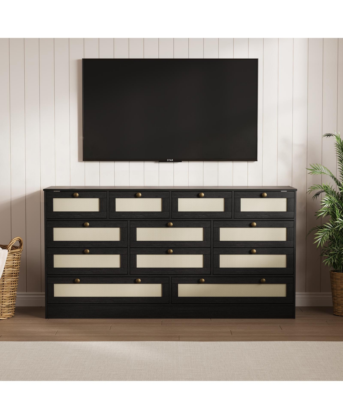 Click here for homfan Modern 12 Drawer Sturdy Wood Dresser- Extra... prices
