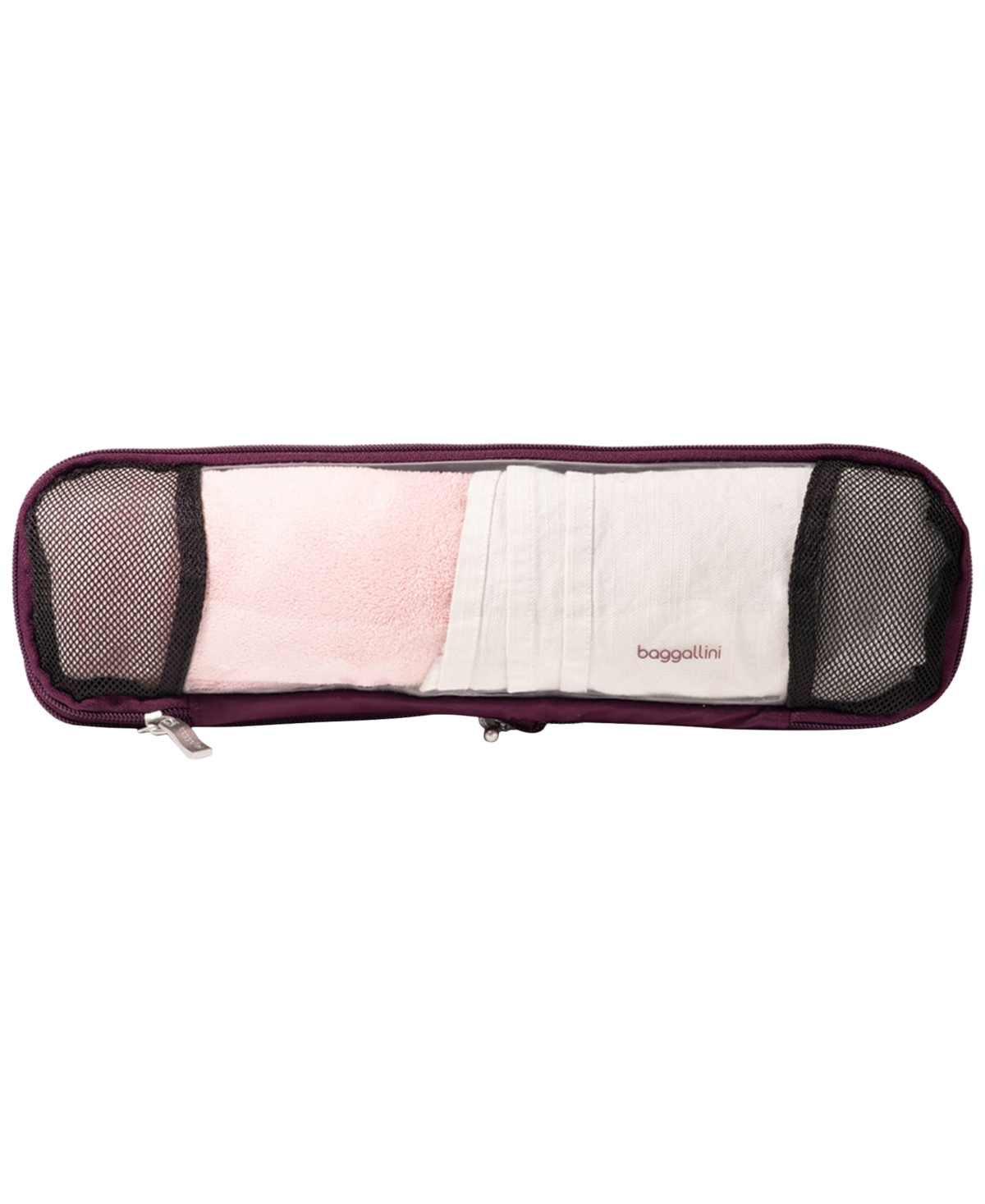 Click here for Baggallini Womens Long Compression Cube - Mulberry prices