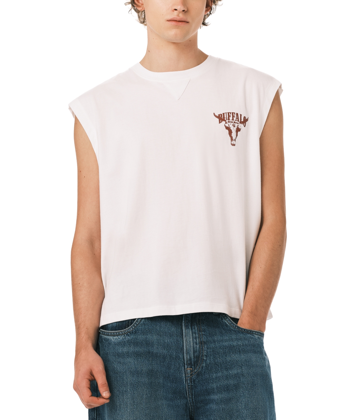 Click here for Buffalo David Bitton Mens Boxy Cropped Silhouette... prices