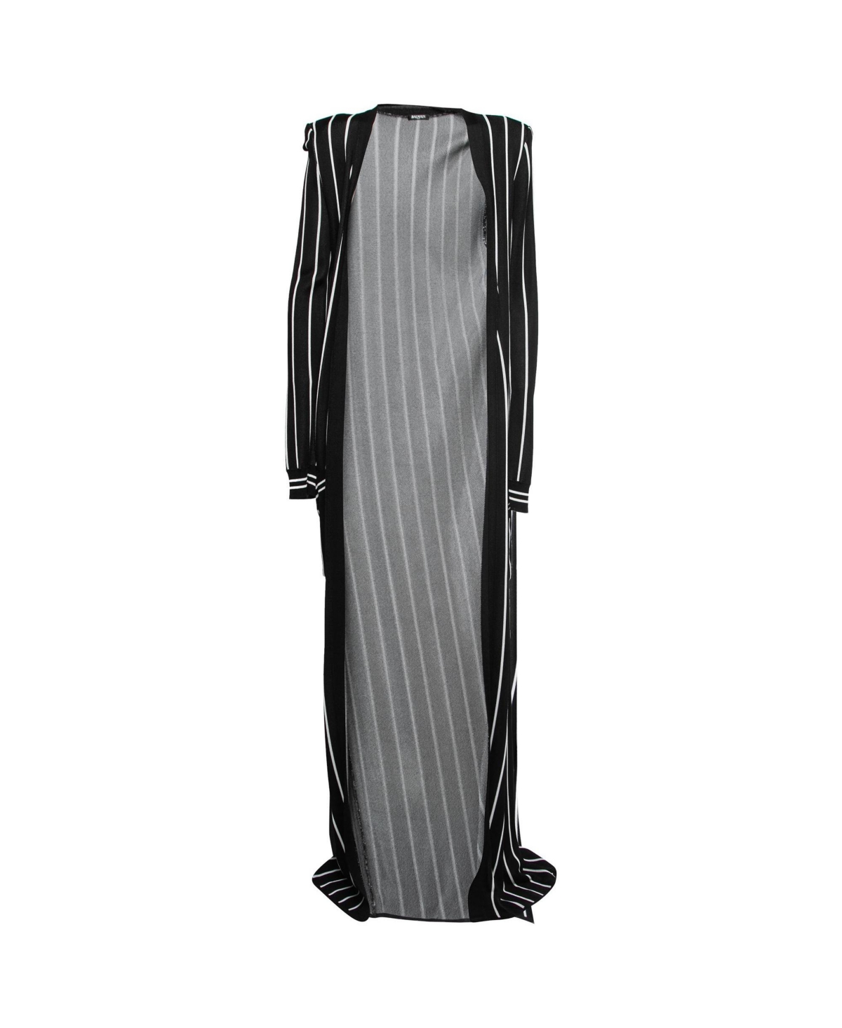 Click here for Pre-Owned Balmain Womens Striped Knit Long Open Ca... prices