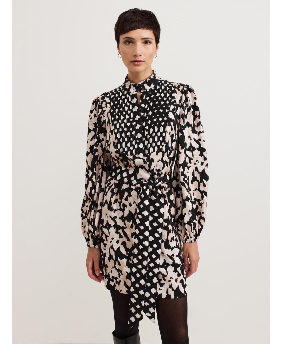 Click here for Phase Eight Womens Dolly Mandarin Collar Mini Shir... prices