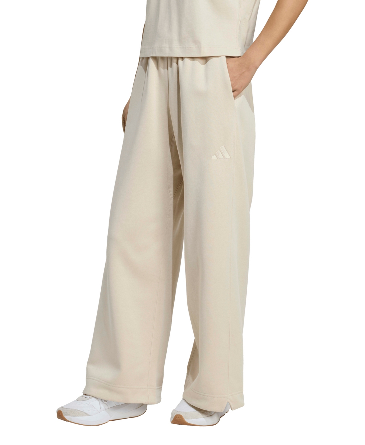 Click here for adidas Womens All Sizing Fleece Loose Wide-Leg Pan... prices
