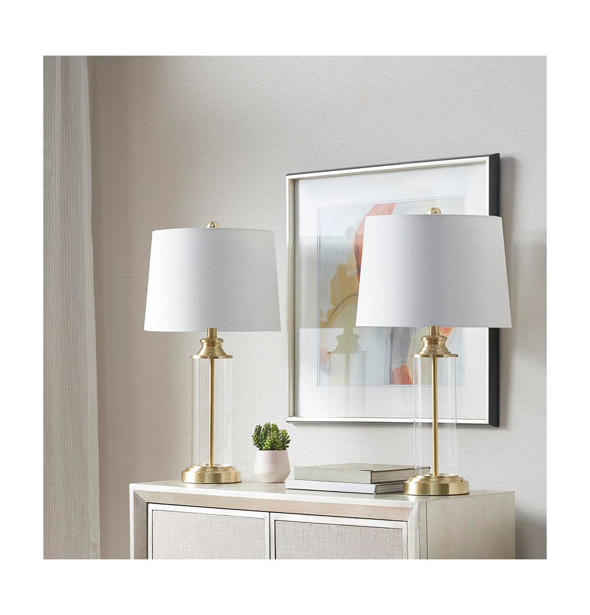 Click here for Busdays Clarity Glass Cylinder Table Lamp Set of 2 prices