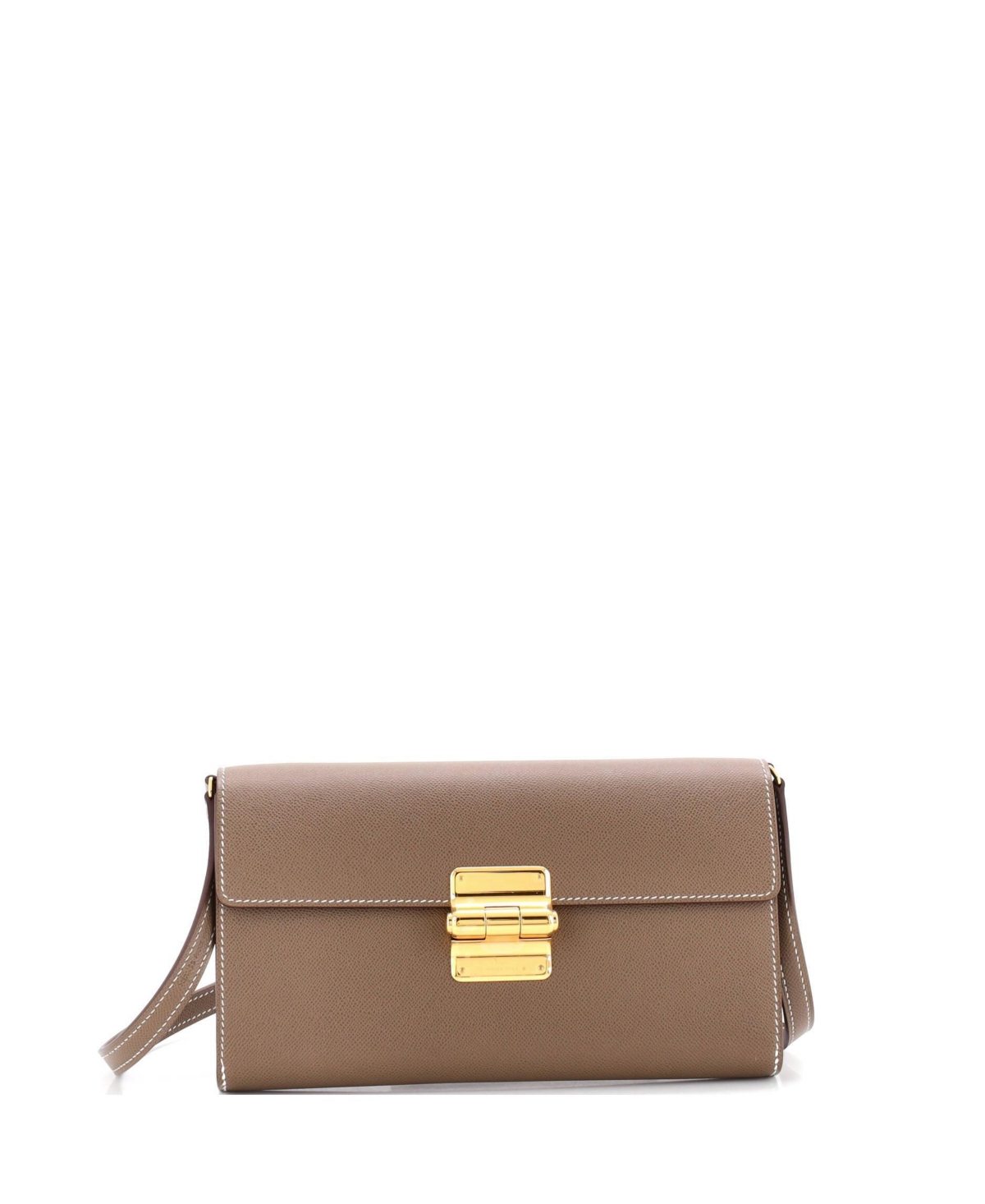 Click here for Pre-Owned HERMES Charniere To Go Pouch Madame - Br... prices