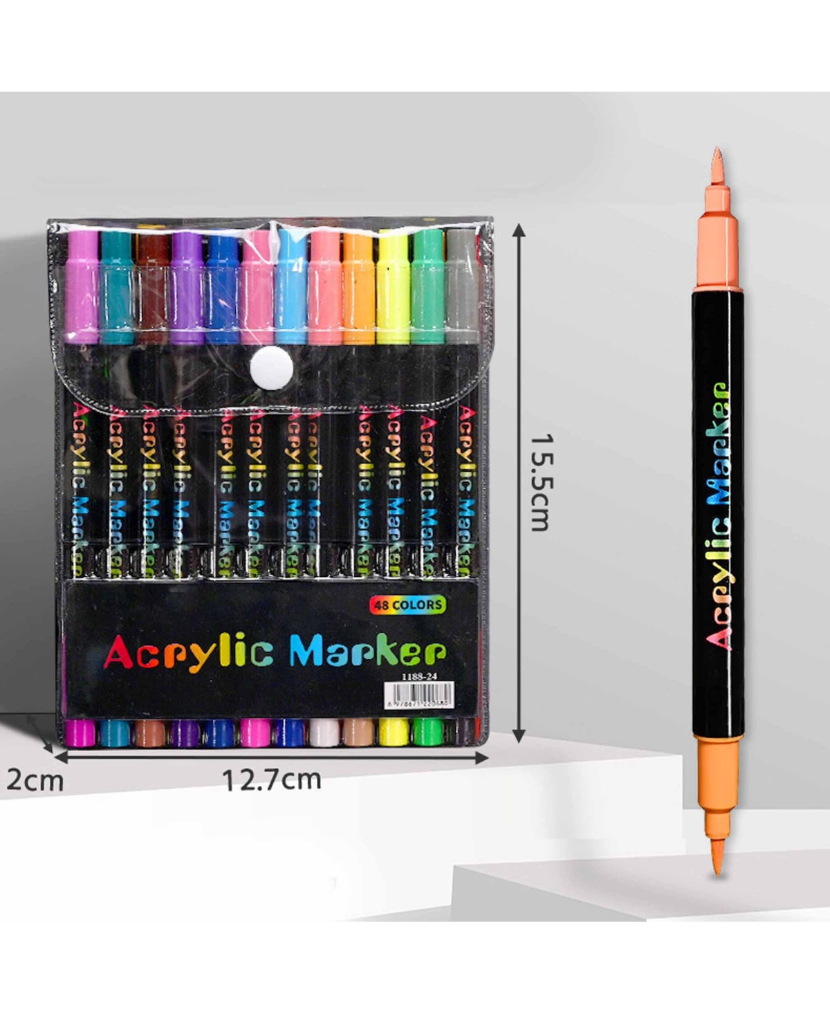 Click here for Htutwoo 48 Colors Acrylic Paint Markers  Soft-Tip... prices