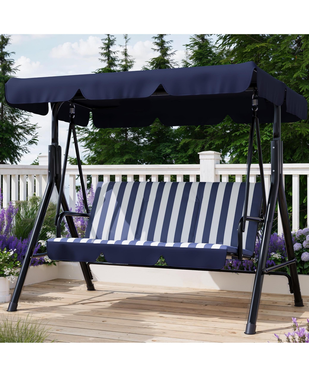 Click here for gaomon Outdoor Porch Swing  3 Seat Patio Swing Cha... prices