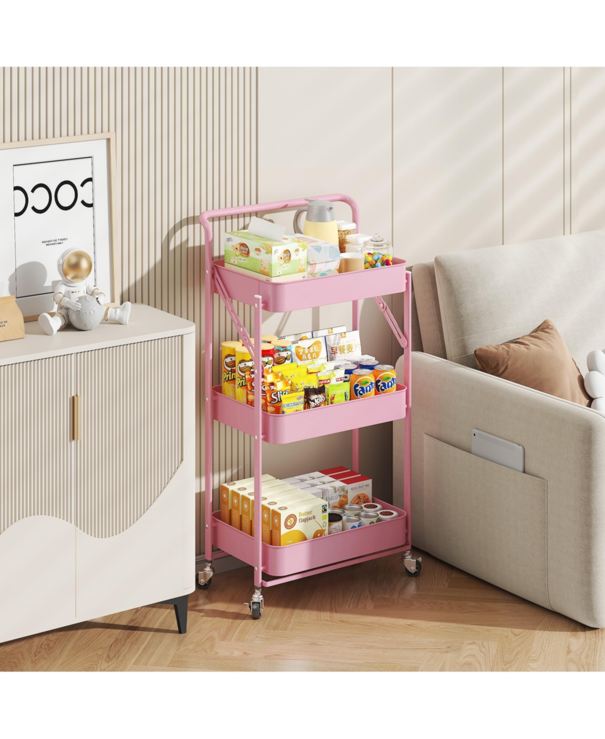 Click here for Mega Casa 5 tier Rolling Utility Cart with Lockabl... prices