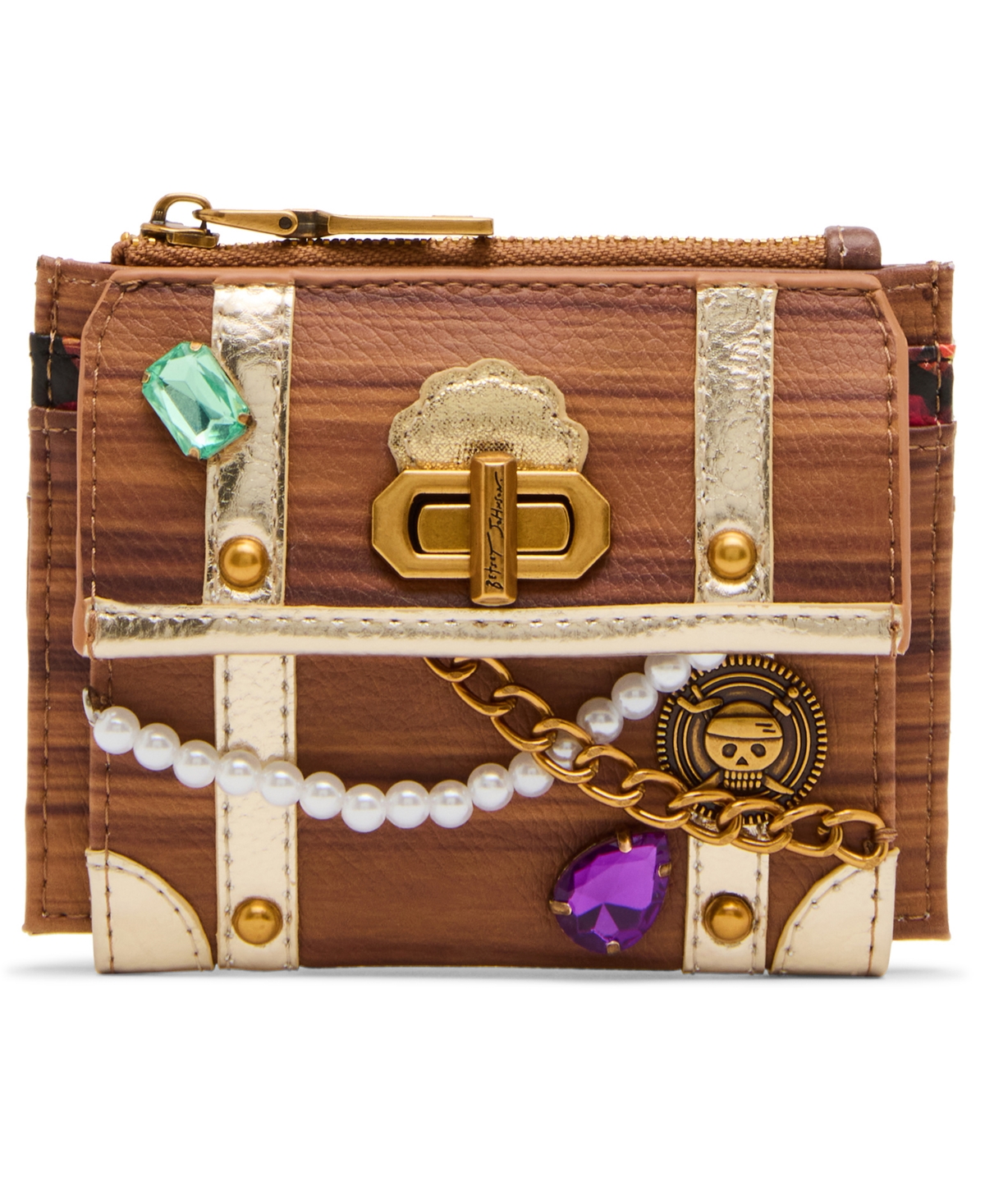 Click here for Betsey Johnson Mini Treasure Chest Wallet - Brown... prices