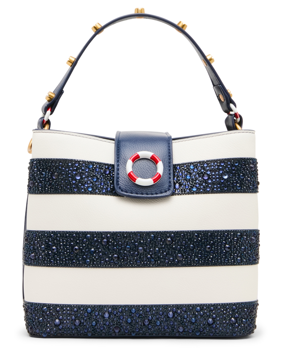 Click here for Betsey Johnson Ahoy  Gorgeous Rhinestone Stripe Mi... prices