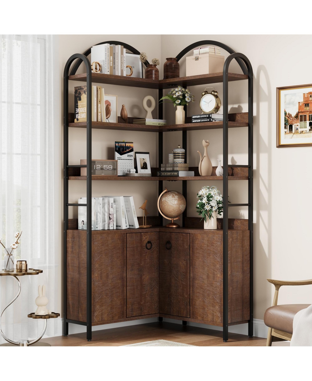 Click here for gaomon Spacious 6-Tier Arched Dining Room Table wi... prices