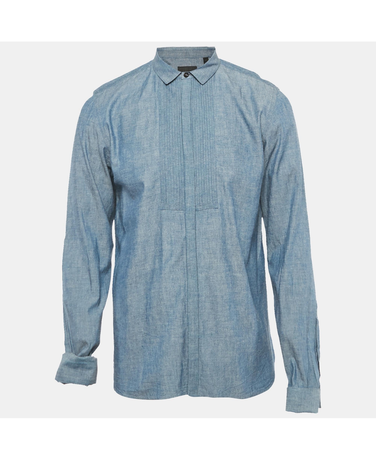 Click here for Pre-Owned Burberry Mens Pintucks Chambray Double C... prices