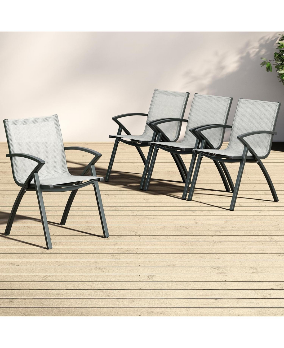 Click here for gaomon Modern Aluminum Outdoor Dining Chair- Quick... prices