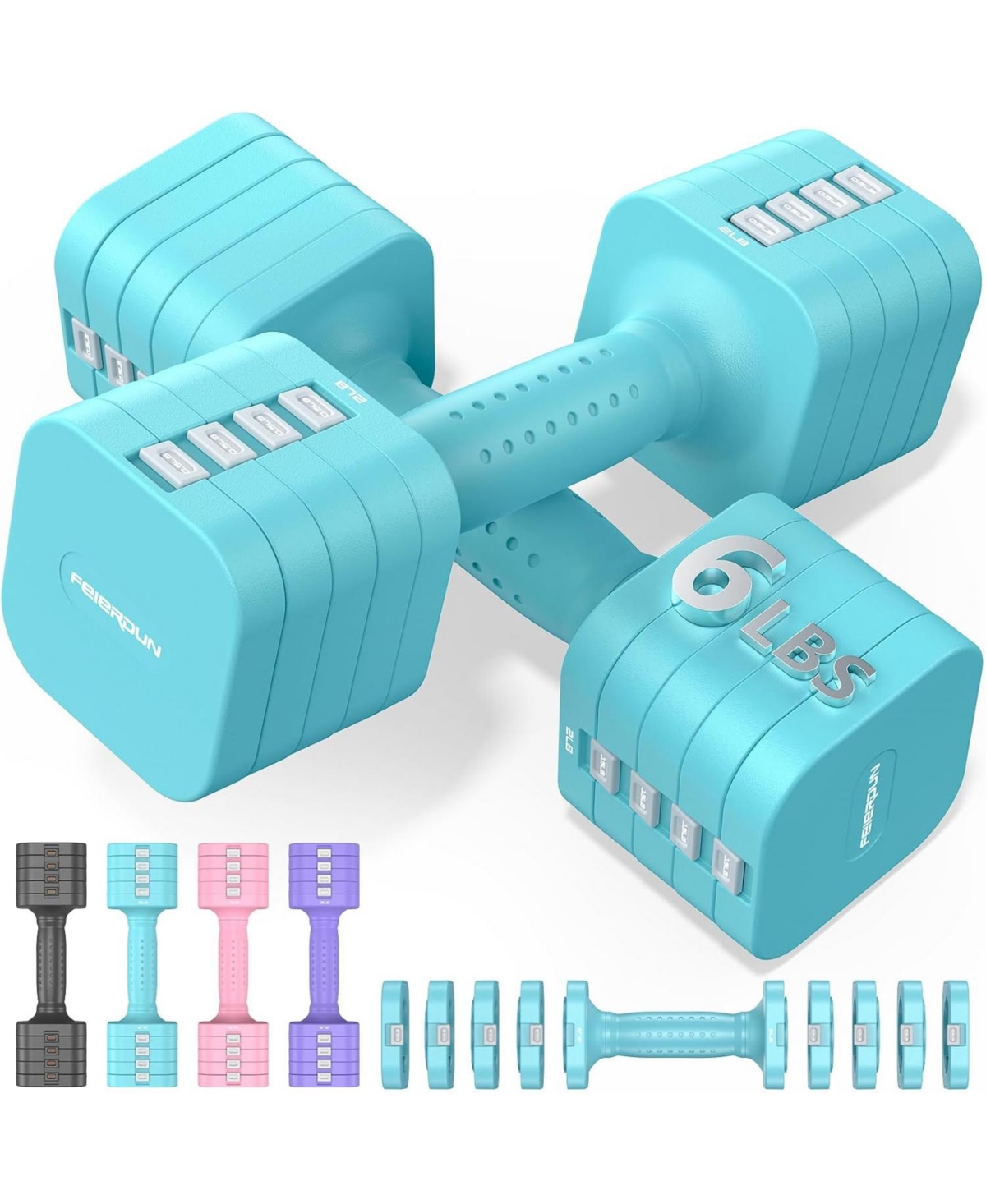 Click here for Fed Fitness 5-in-1 Adjustable Dumbbells Pair  Lbs... prices
