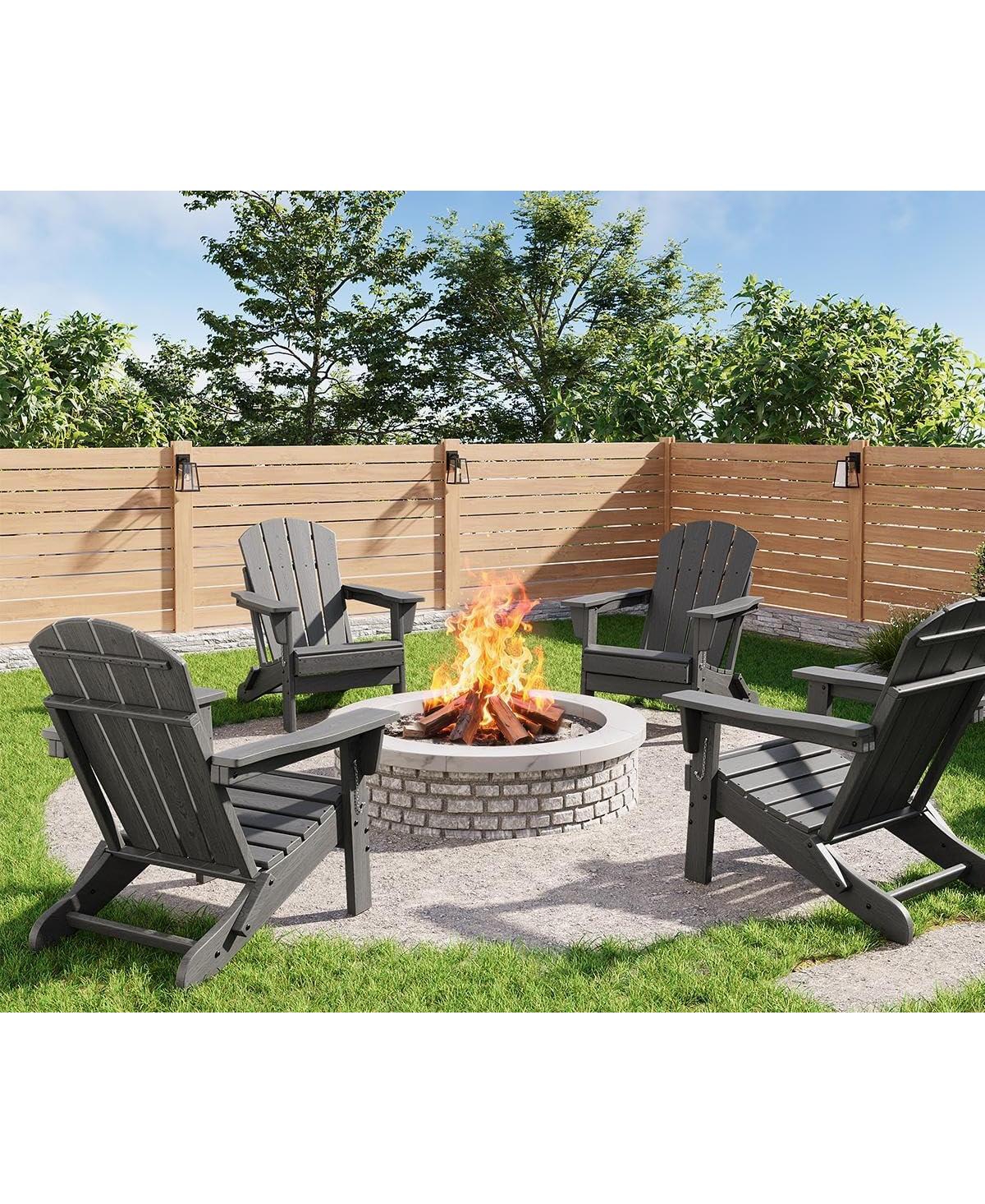 Click here for gaomon Set of 4 Hdpe Plastic Outdoor Folding Adiro... prices