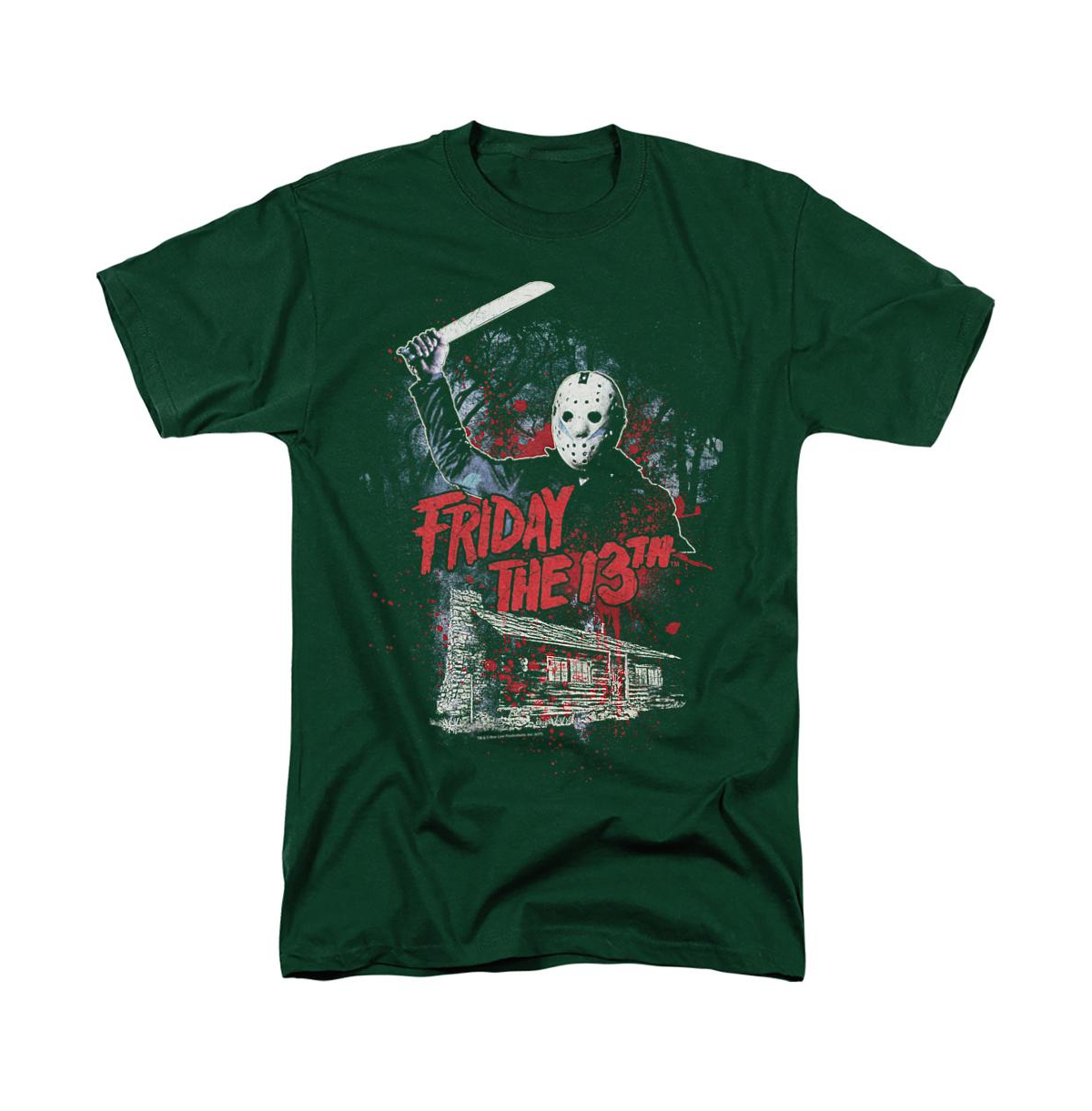 Click here for Friday The 13th Mens Cabin T-Shirt - Hunter green prices
