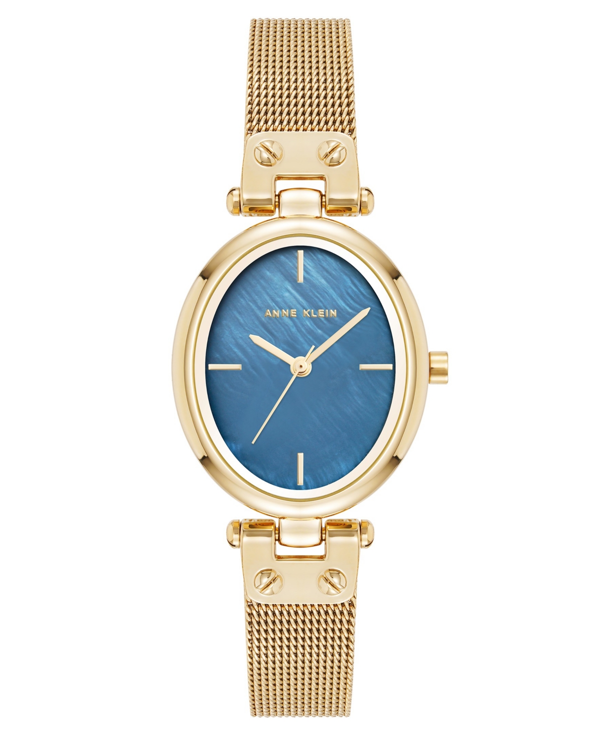 Click here for Anne Klein Womens Quartz Oval Gold-Tone Stainless... prices