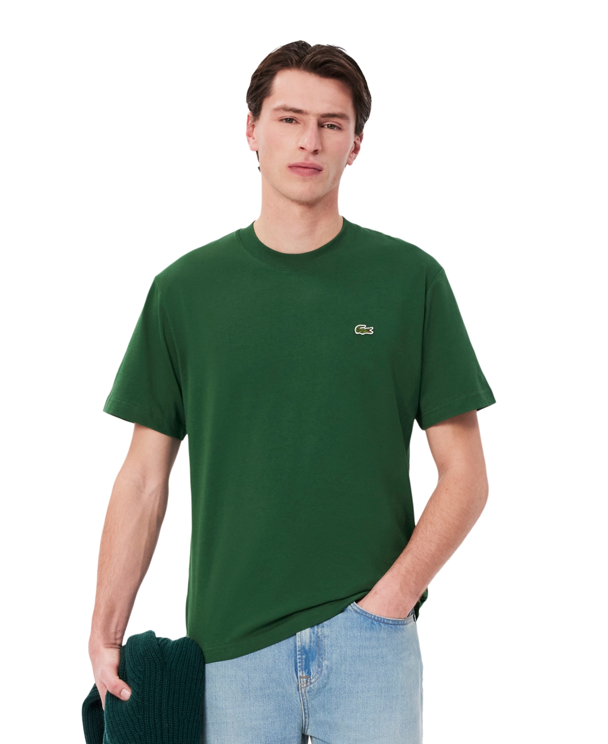 Click here for Lacoste Mens Crewneck T-Shirt - Green prices