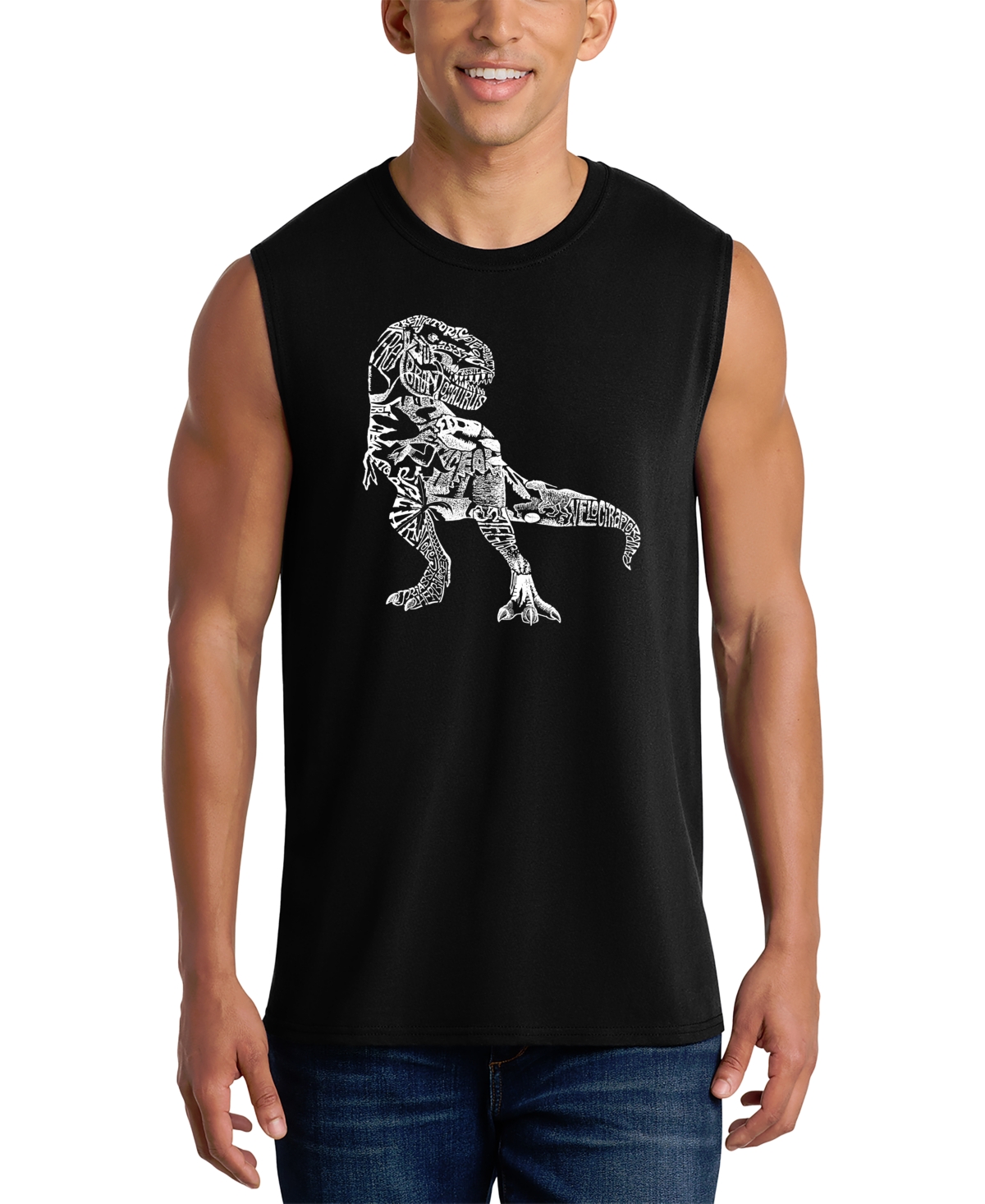 Click here for La Pop Art Mens T-Rex Dinosaur Typography Graphic... prices