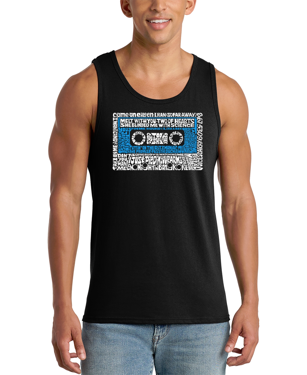 Click here for La Pop Art Mens Retro Inspired Graphic Tank Top -... prices