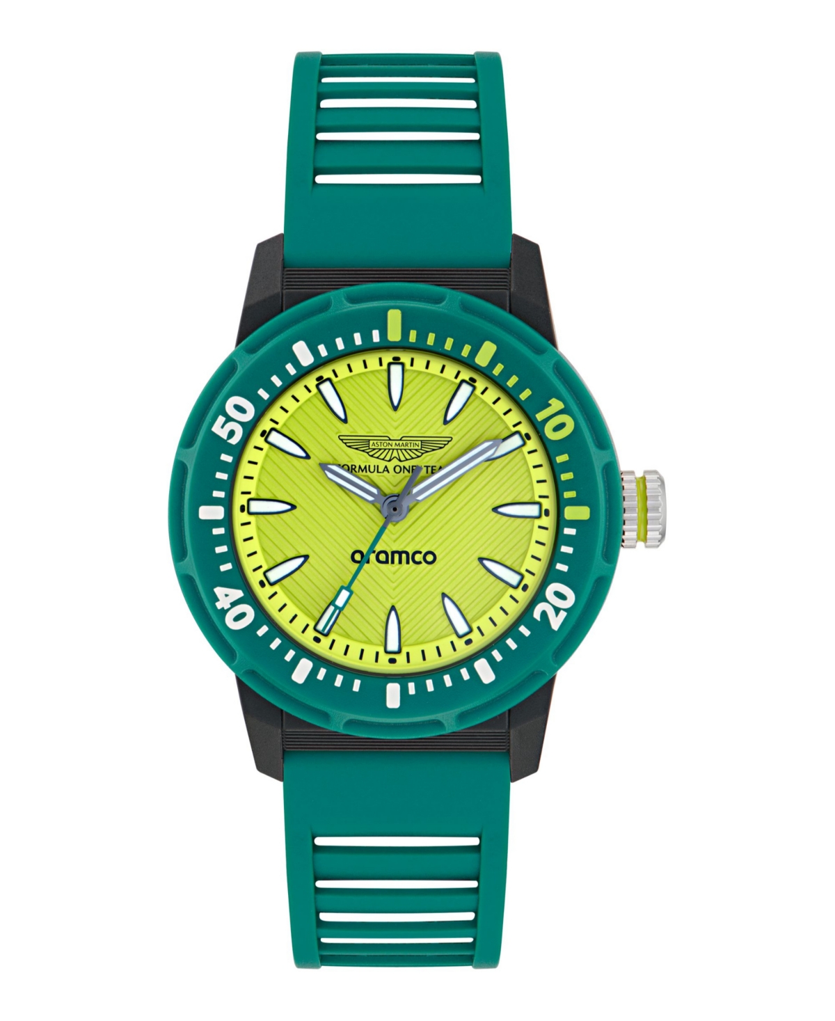 Click here for Aston Martin F1 Mens Pdk 3 Hand Quartz Green Silic... prices