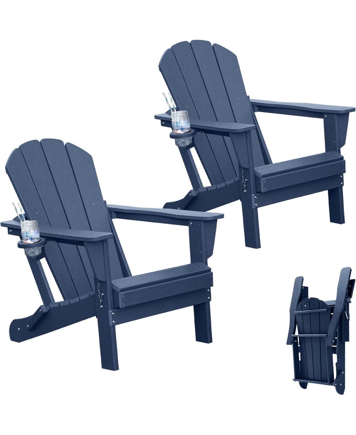 Click here for Clihome Folding Outdoor Adirondack Chairs with Cup... prices