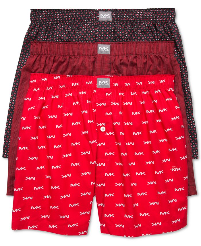 Michael Kors Men's 3-Pk. Printed Boxers - Macy's