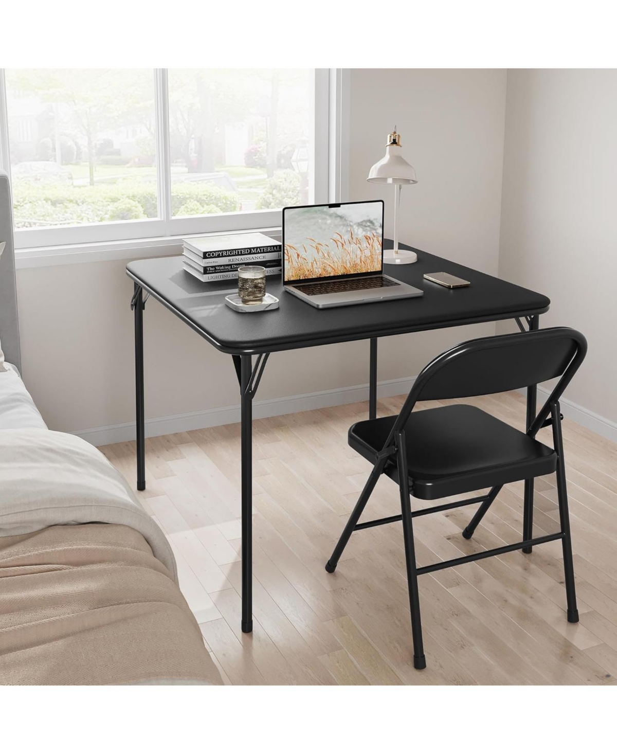 Click here for gaomon 33.6 Square Folding Table With Pu Leather C... prices